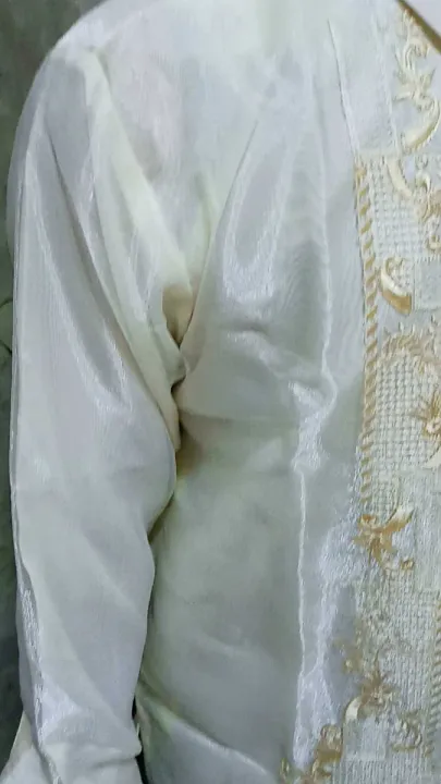 Barong Cream Monochromatic Organza | Lazada PH