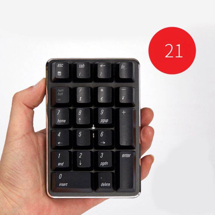 2.4G Wireless Mechanical Numeric Keypad Gaming Keypad 21 Keys Portable ...
