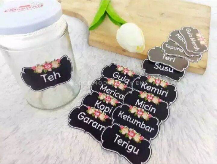 Stiker Label Bumbu Dapur 1 Paket Isi 25 pcs / Sticker Bumbu Dapur ...