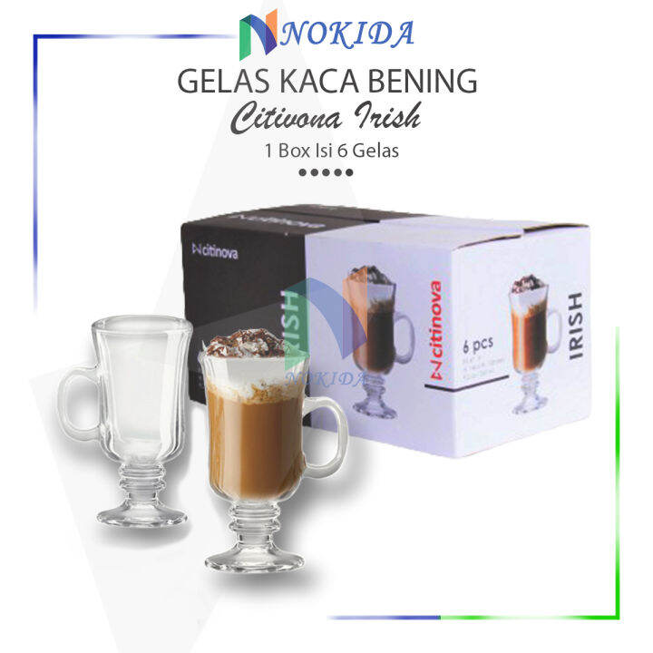 Nokida Gelas Minuman Transparat 1 Set [6 Pcs] / 1 Set Gelas Kaca Bening ...
