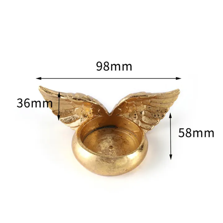 ambo Angel Wings Candle Holder Resin Statue Home Decoration Prayer ...