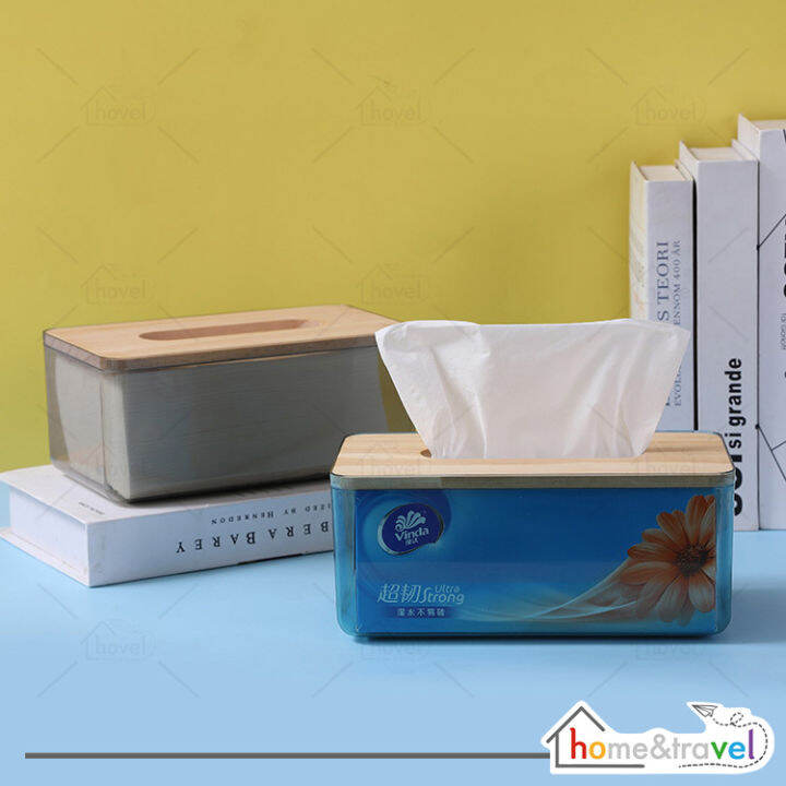 HOVELSHOP Kotak Tisu Model Kotak Panjang Kayu Transparan Box Mewah ...