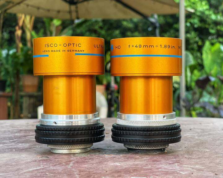 ISCO-OPTIC ULTRA-STAR HD 48MM.(1.89INCH.)F2 MC CINE PROJECTION LENS BLUE STAR MODIFIED M39 MOUNT ...