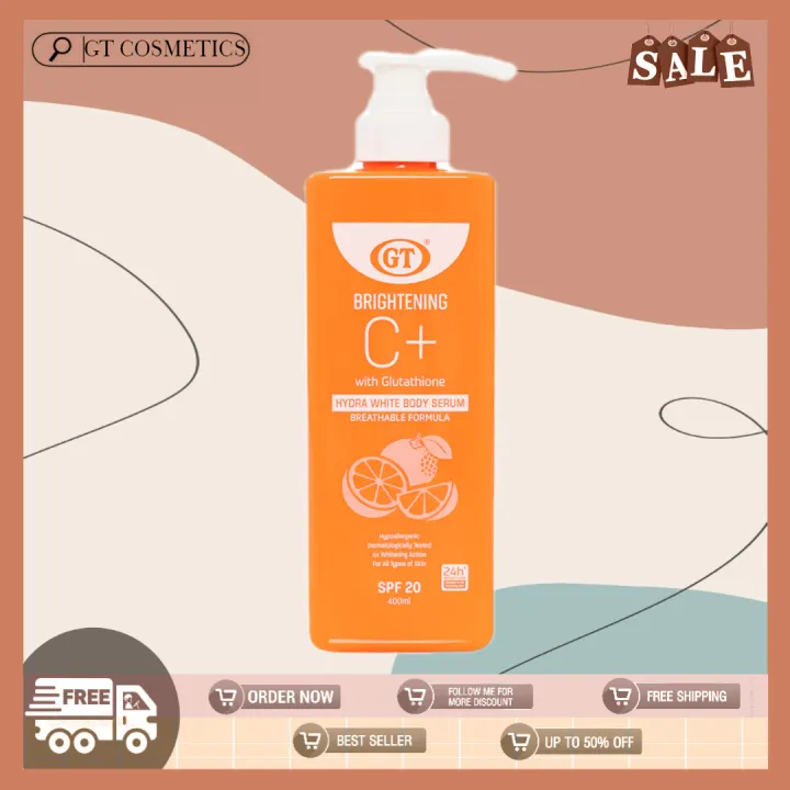 GT COSMETICS Brightening C+ Hydra White Body Serum 400ml | Lazada PH