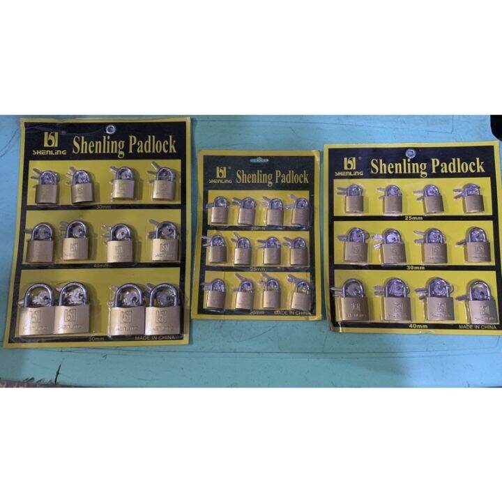 Shenling Padlock (3 diff. sizes per pad) | Lazada PH