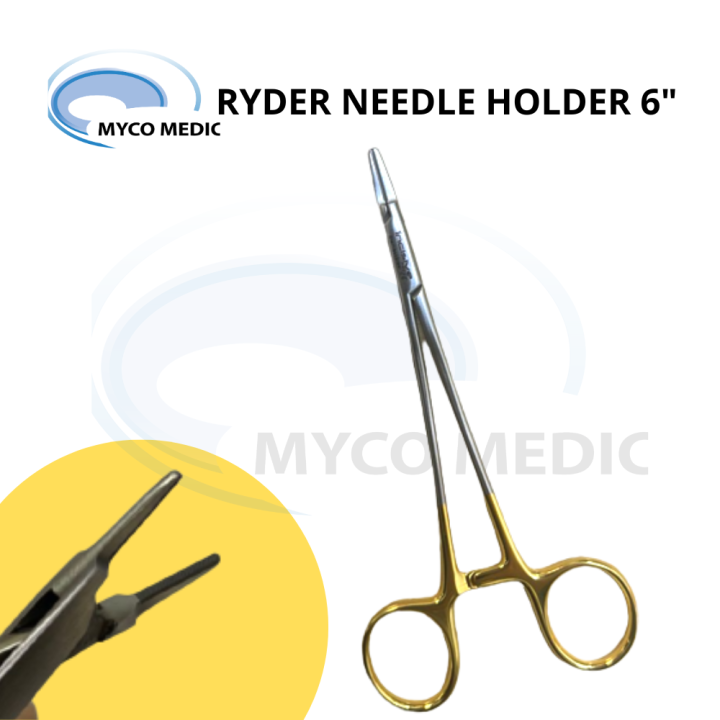 RYDER NEEDLE HOLDER 6" | SERRATED| TUNGSTEN CARBIDE | Lazada