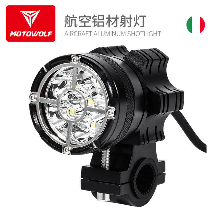 MOTOWPLF Universal Motorcycle LED Spotlight Modification with Flashing ...
