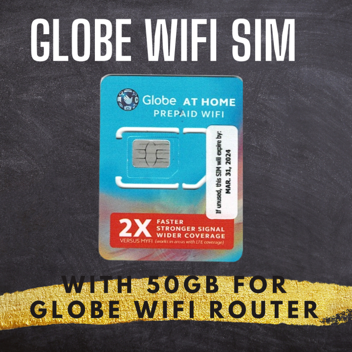 GLOBE AT HOME PREPAID WIFI SIM CARD WITH FREE 50GB DATA FOR GLOBE WIFI ...