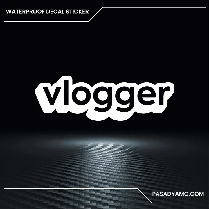 Vlogger Decal Sticker for Cars Motorcycles Laptops Skateboards 3.75 x 4 ...
