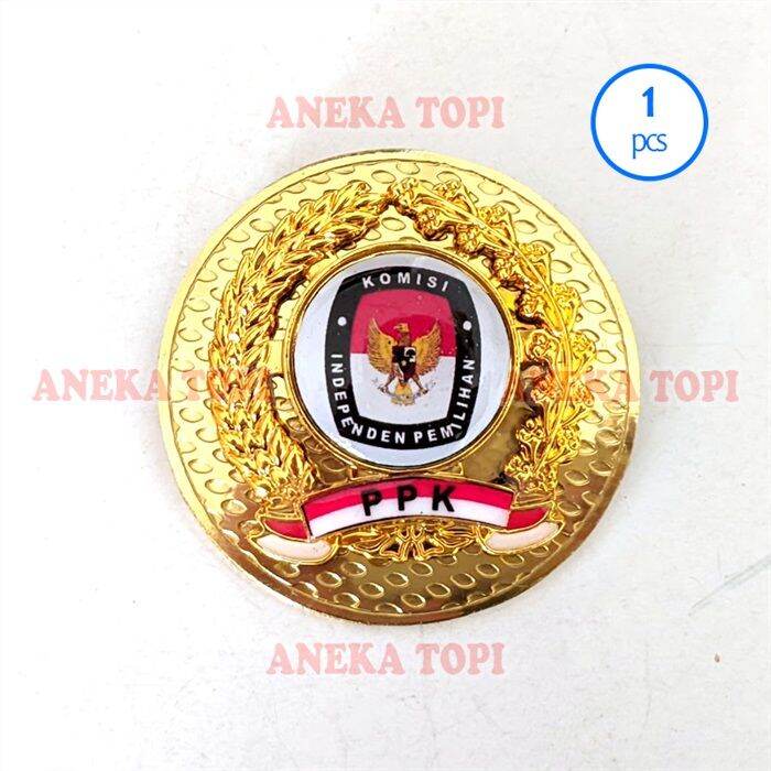 Pin KIP PPK Model Padi Kapas Bulat Pin PPK Komisi Independen Pemilihan ...