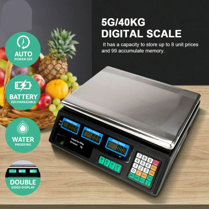 40kg 5g Digital Price Computing Scale For Vegetable Commercial Shop
