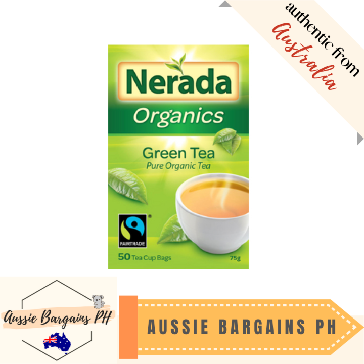 Nerada Organic Green Tea Bags 50 pack 75g [BB: 2/2023] | Lazada PH
