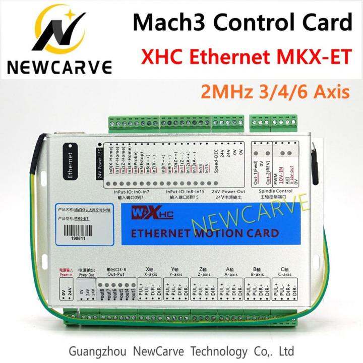XHC Mach3 CNC Controller MKX-ET Ethernet Breakout Board 3 4 6 Axis Motion Control Card Support ...