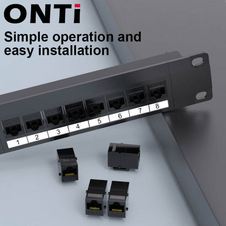 ONTi 8 Port Straight-through CAT6 Patch Panel RJ45 Network Cable ...
