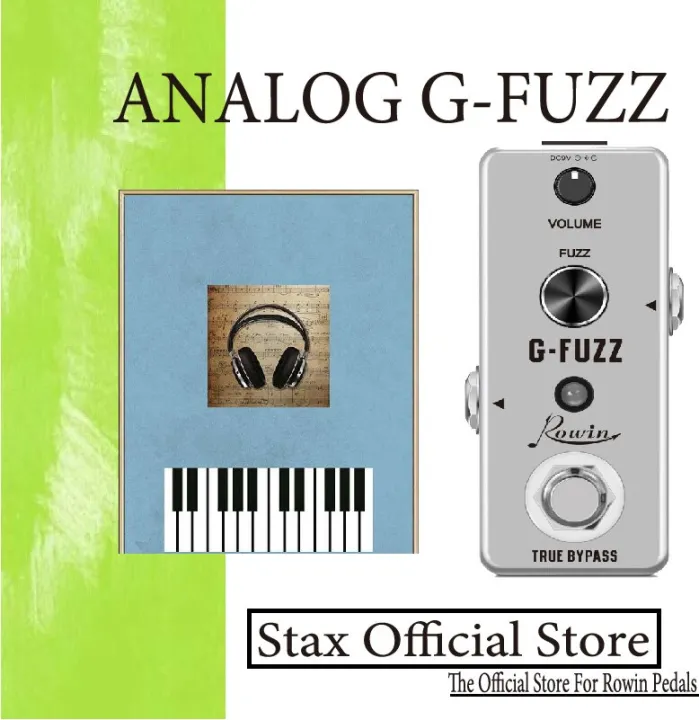Rowin LEF-322 G-FUZZ Pedal For Electric Guitar & Bass True Bypass ...
