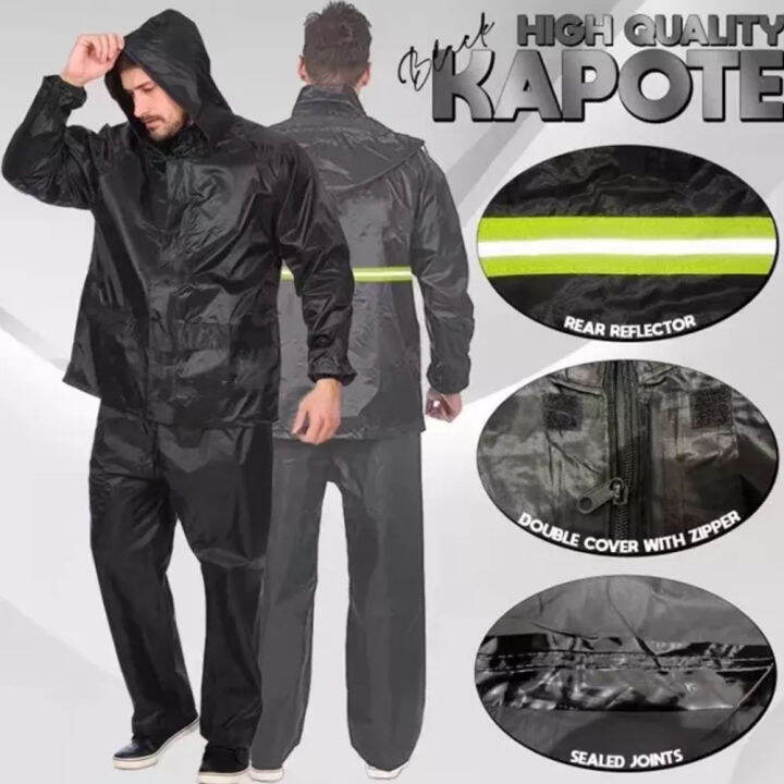 MOTORCYCLE RIDER KAPOTE / RAINCOAT WITH BAG (PVC MADE) 100% WATER PROOF ...