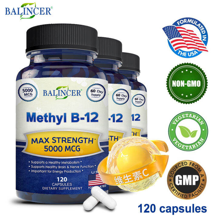 Methyl B12 - 5000 MCG Supplement with Methylcobalamin (Methyl B-12 ...