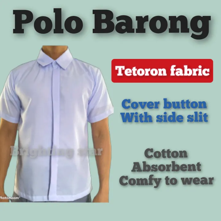 BS' POLO BARONG SCHOOL UNIFROM FOR TEENS//TETORON FABRIC// COTTON ...