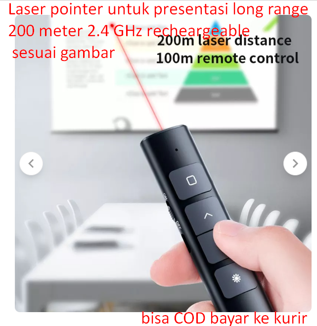 Laser pointer untuk presentasi long range 200 meter 2.4 GHz ...