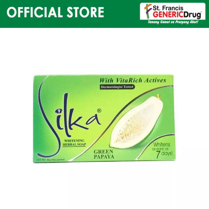 Silka® Green Papaya Whitening Herbal Soap 90g | Lazada PH