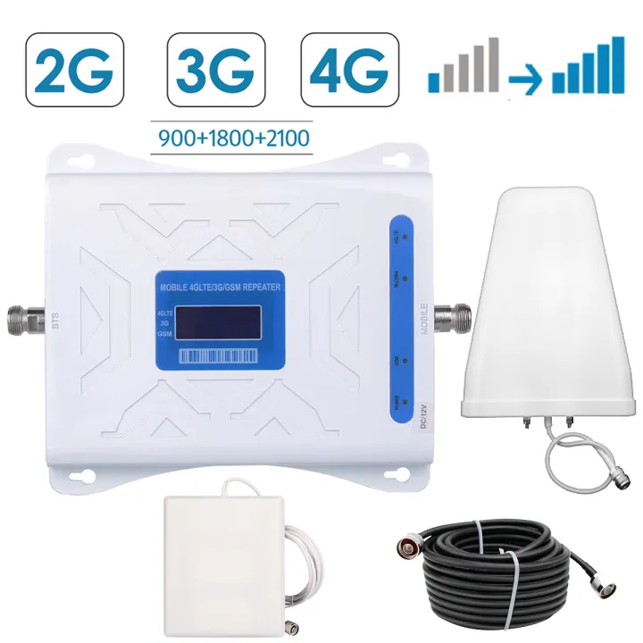 Cellular Signal Booster Repeater Gsm 900 Dcs Lte 1800 Wcdma 2100 Tri Band 4g 3g | Lazada PH