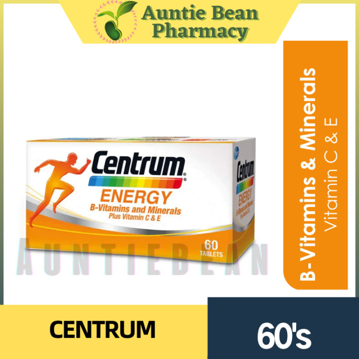 **Centrum Energy B-Vitamins and Minerals + Vitamin C & E 60 Tablets ...