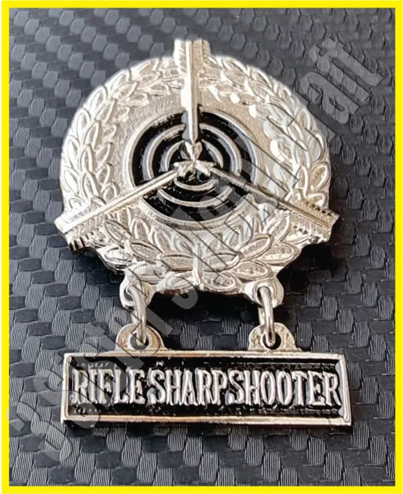 Rifle Sharpshooter Badge, Silver Plated with Box | Lazada PH