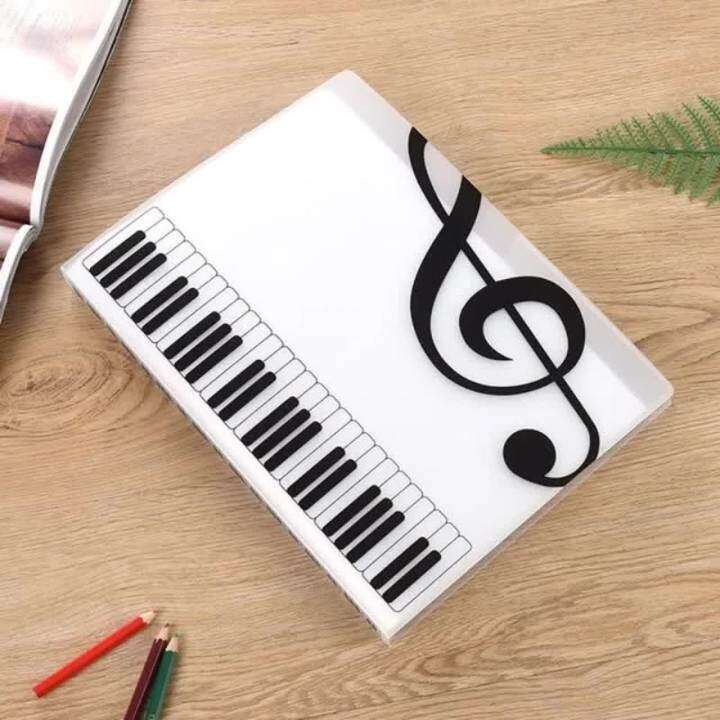 40 Pages Music Book Clip File Folders Data Sheet Folder Stave Piano ...