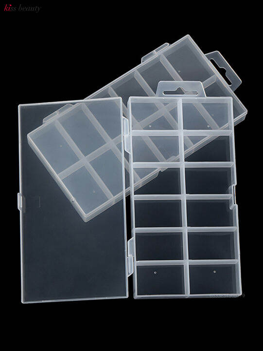 Press on Nails Display Box Space Saving Translucent Nails Storage Case ...