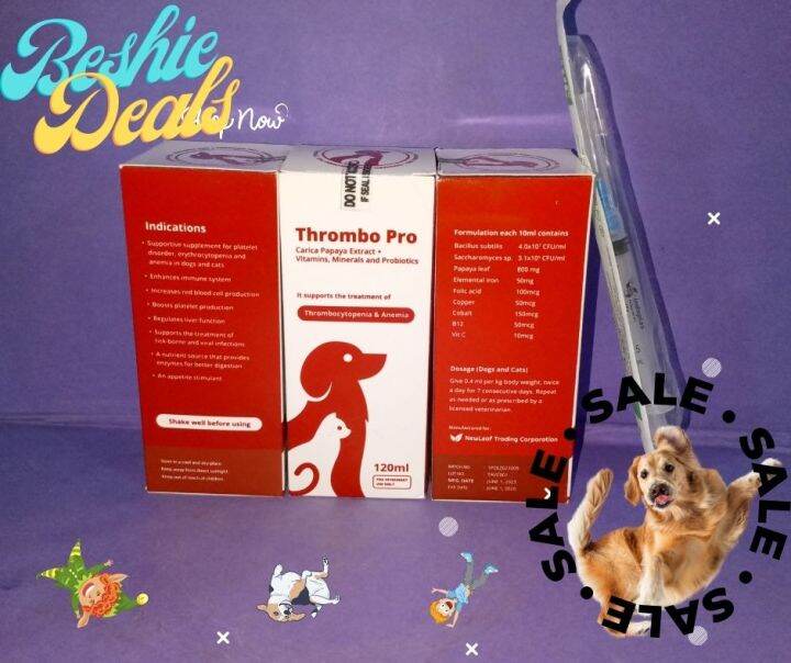 Thrombo Pro for Dogs and Cats 120 ML with Free Syringe | Lazada PH