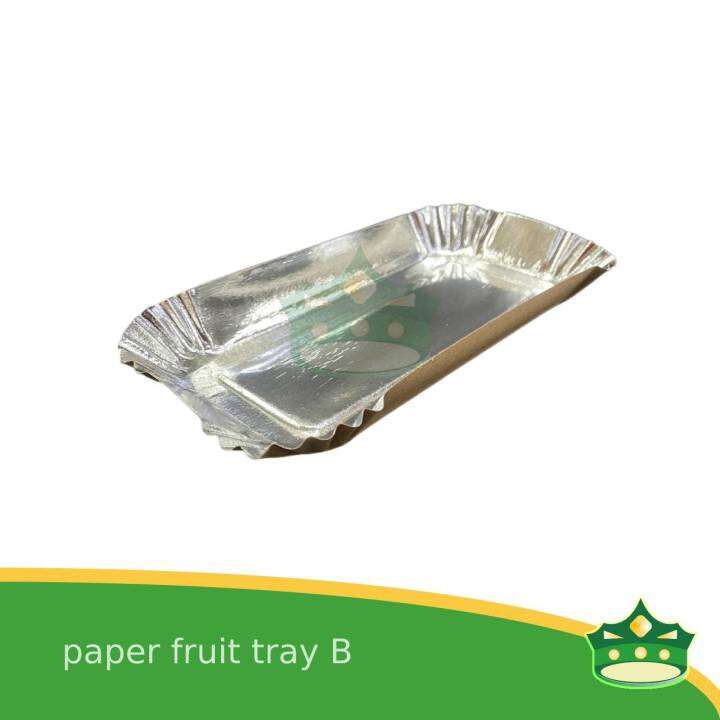 [20 pcs] paper fruit tray B laminated for packing of fruits and ...