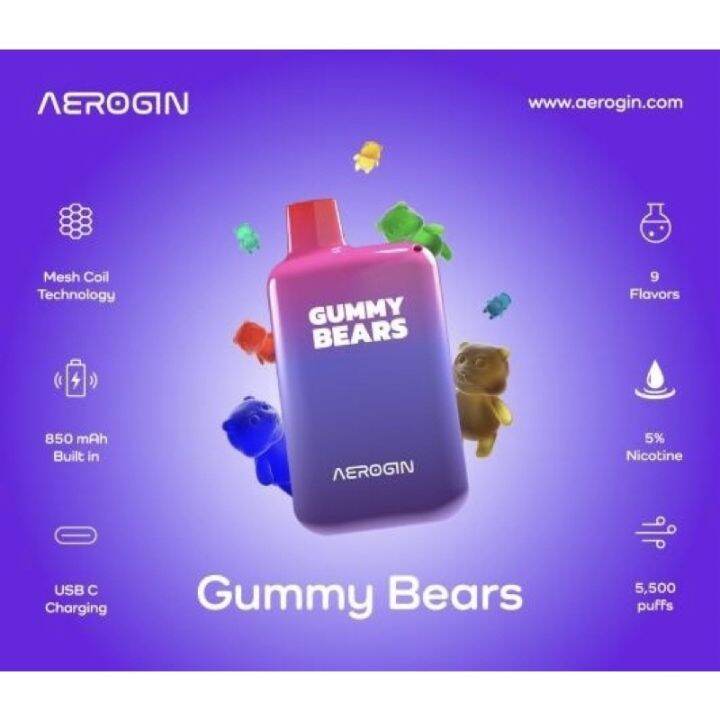 Aerogin Gummy Bears Disposable Vape | Lazada PH