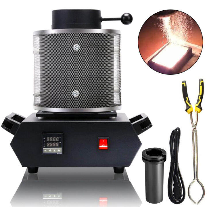 3KG Metal Melting Furnace with LED Display Screen Jewelry Making Tools ...