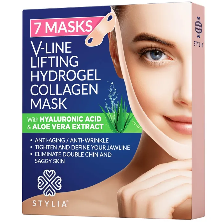 7 Piece V Line Shaping Face Masks – Lifting Hydrogel Collagen Mask with ...