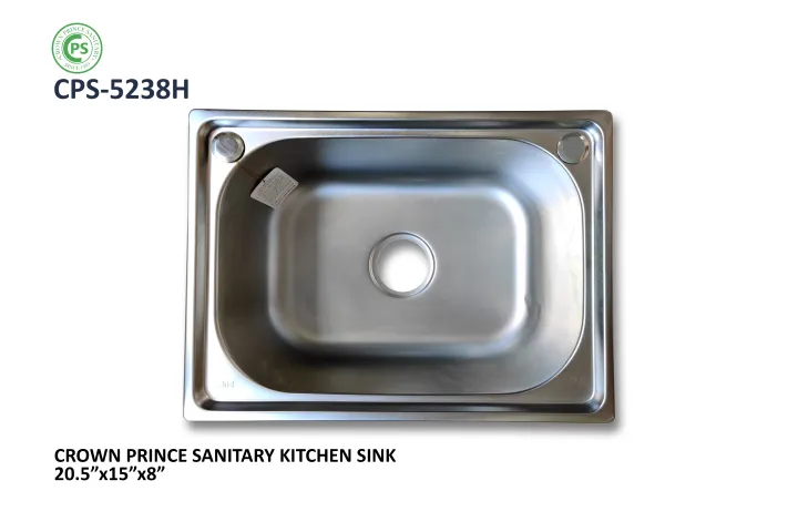 Crown Prince Sanitary Kitchen Sink 20.5"x15"x8" Stainless | Lazada PH