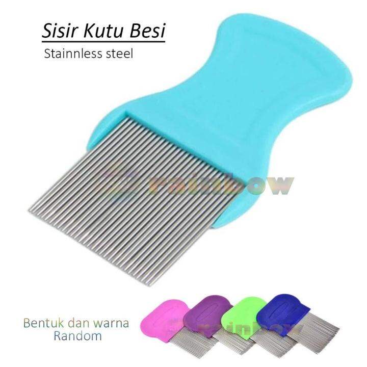 1 Pcs - Sisir Kutu Besi Sisir Serit Tangkai Pendek Ketombe Rambut Besi ...