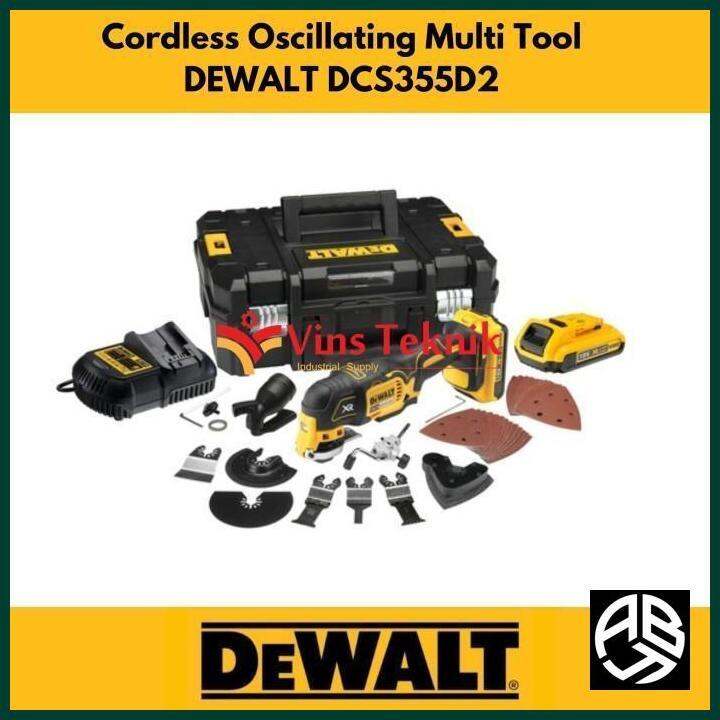 CORDLESS OSCILLATING MULTI TOOL 18V DEWALT DCS355D2 2.0AH DCS355 - ABINAYA7 | Lazada Indonesia