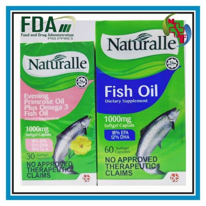 FISH OIL (NATURALLE) DIETARY SUPPLEMENT 1000mg Softgel 30s 60s Capsule ...