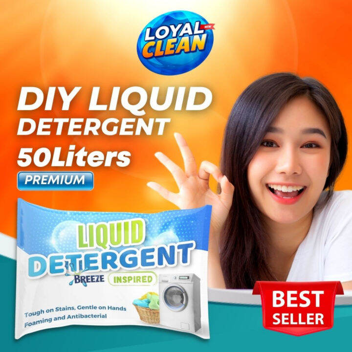 LoyalClean Premium Liquid Detergent Kit 50 Liters Yield with Complete Raw Materials for DIY ...