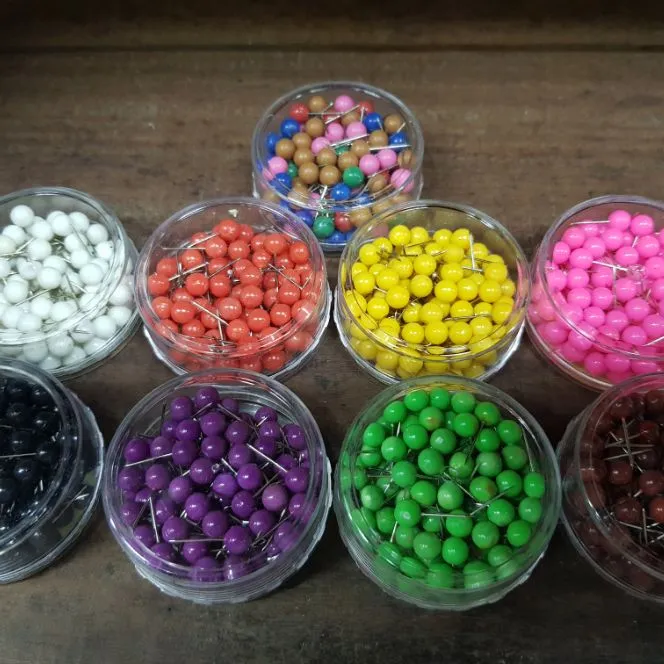 Map Pin 6mm single / assorted color x 2box | Lazada