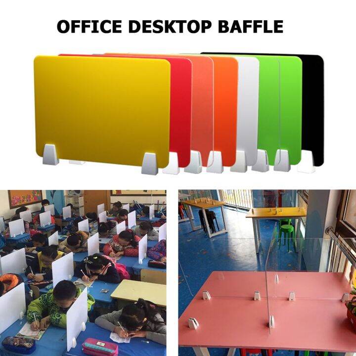 Dividers Fixed Clamps Desktop Baffle Table Acrylic Partition Panel Desk ...