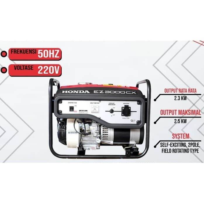 READY Genset Bensin Honda EZ 3000 CX 2000 Watt Generator Set EZ3000 CX ... READY Genset Bensin Honda EZ 3000 CX 2000 Watt Generator Set EZ3000 CX ...