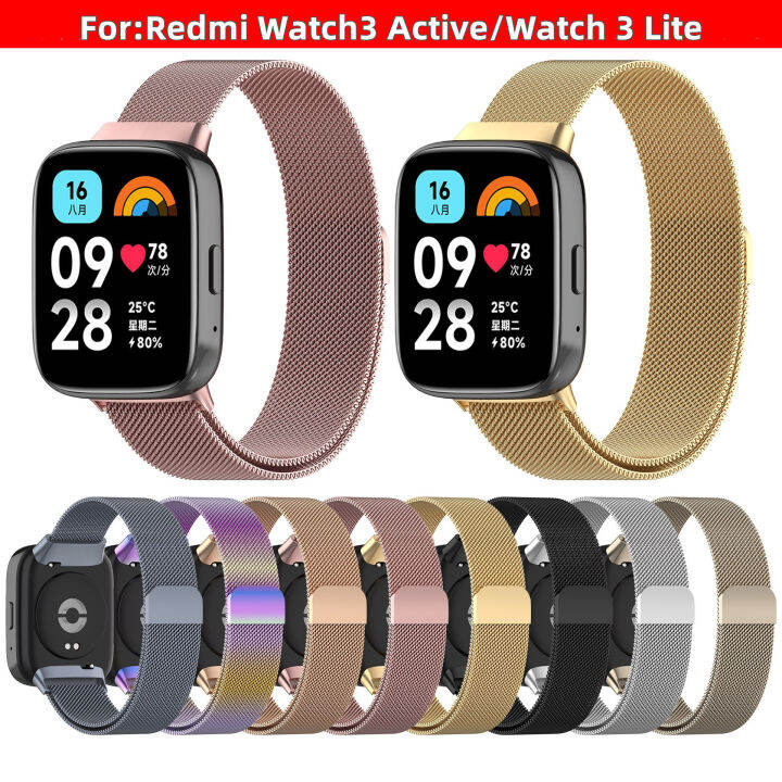 สาย สําหรับXiaomi Redmi Watch3 activeนาฬิกา สาย สำรอง สายสแตนเลสRedmi watch 3 activeสายสําหรับ ...