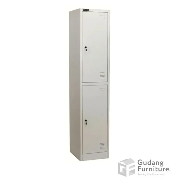 Gudang Furniture Locker Metal / Lemari Metal Kantor 2 Pintu Safeguard ...