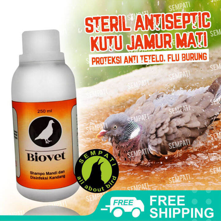 SEMPATI Vitarest Biovet Shampo Sampo Burung Merpati Dara Desinfeksi ...