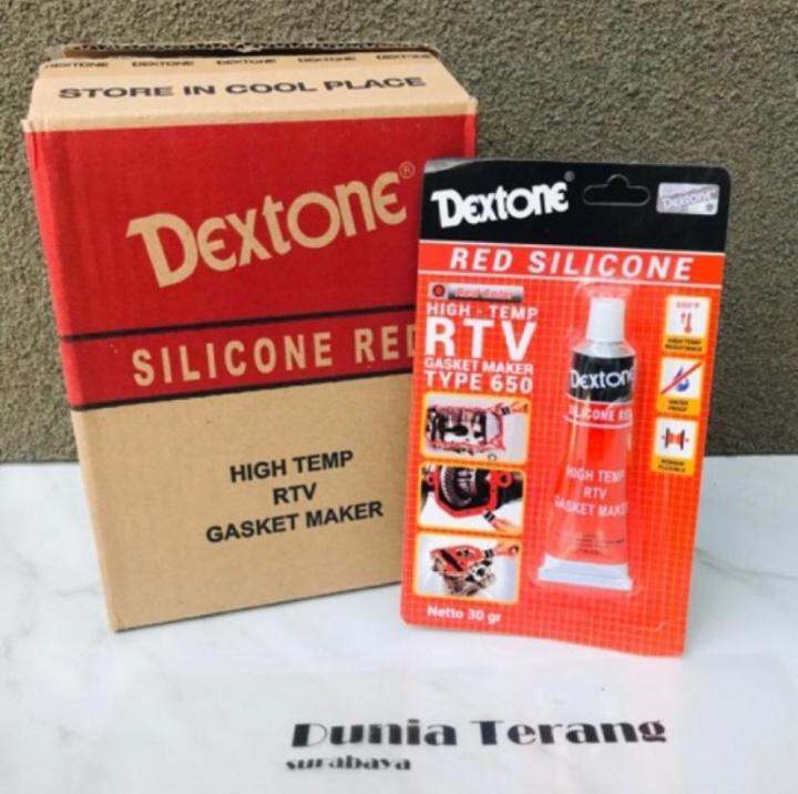 DEXTONE Lem Silicon Red 70 gram Merah - Lem Paking High Temp RTV Gasket ...