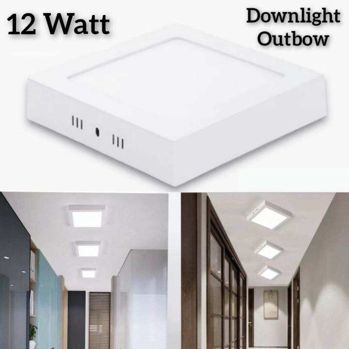 Lampu panel led putih outbow downlight lampu atap plafon kotak 6 12 18 ...