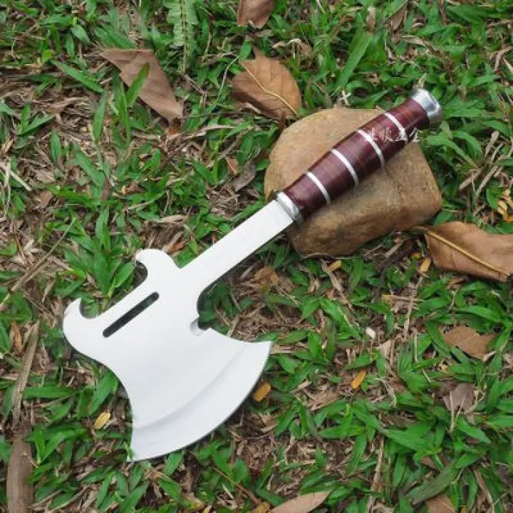 Survival hand axe knife chopping wood self-defense fighting weapon ...