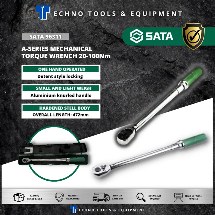 SATA 96311 A-SERIES MECHANICAL TORQUE WRENCH 20-100Nm | Lazada