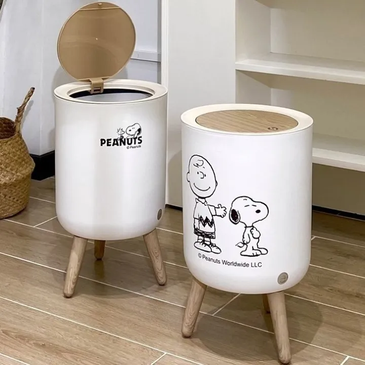 Snoopy log wind trash can can be flipped to the living room, and the ...